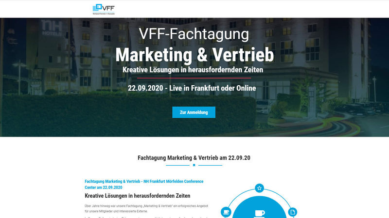 VFF-Fachtagung Marketing und Vertrieb im September online und vor Ort