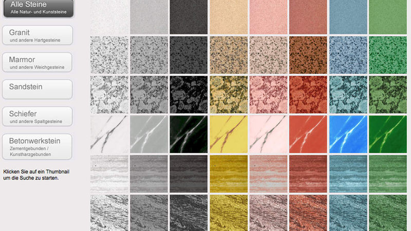 Die Texturen der Natursteine