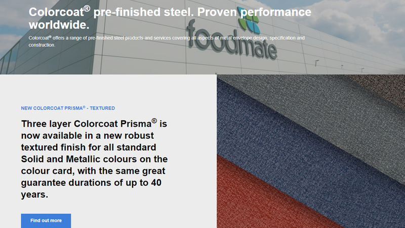 Colorcoat Prisma-Portfolio von Tata Steel jetzt mit Textured-Finish