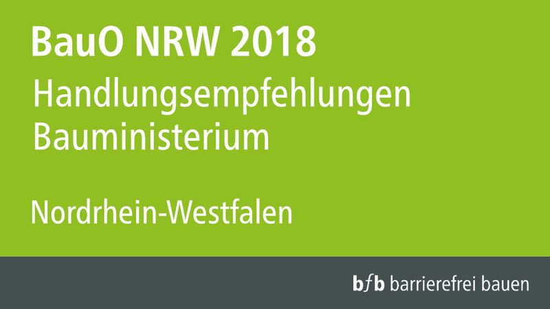 NRW: BauO 2018 - Handlungsempfehlungen Bauministerium
