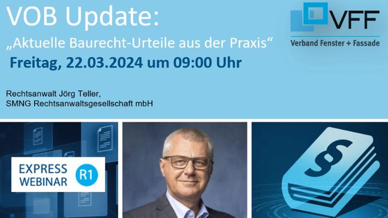 Aktuelle Baurecht-Urteile: VFF bietet Express-Webinar