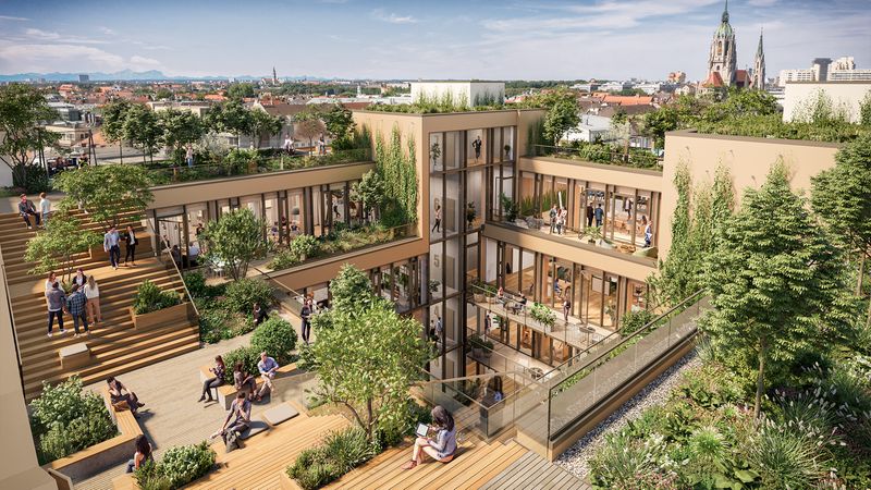 München: Novartis mietet im Holz-Hybrid-Projekt The Stack