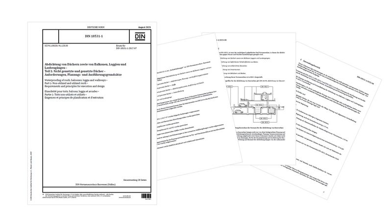 DIN 18531 Abdichtung von Dächern sowie von Balkonen, Loggien und ...