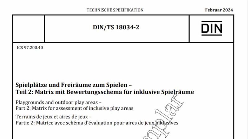 Inklusive, barrierefreie Spielplätze | DIN/TS 18034-2 erschienen